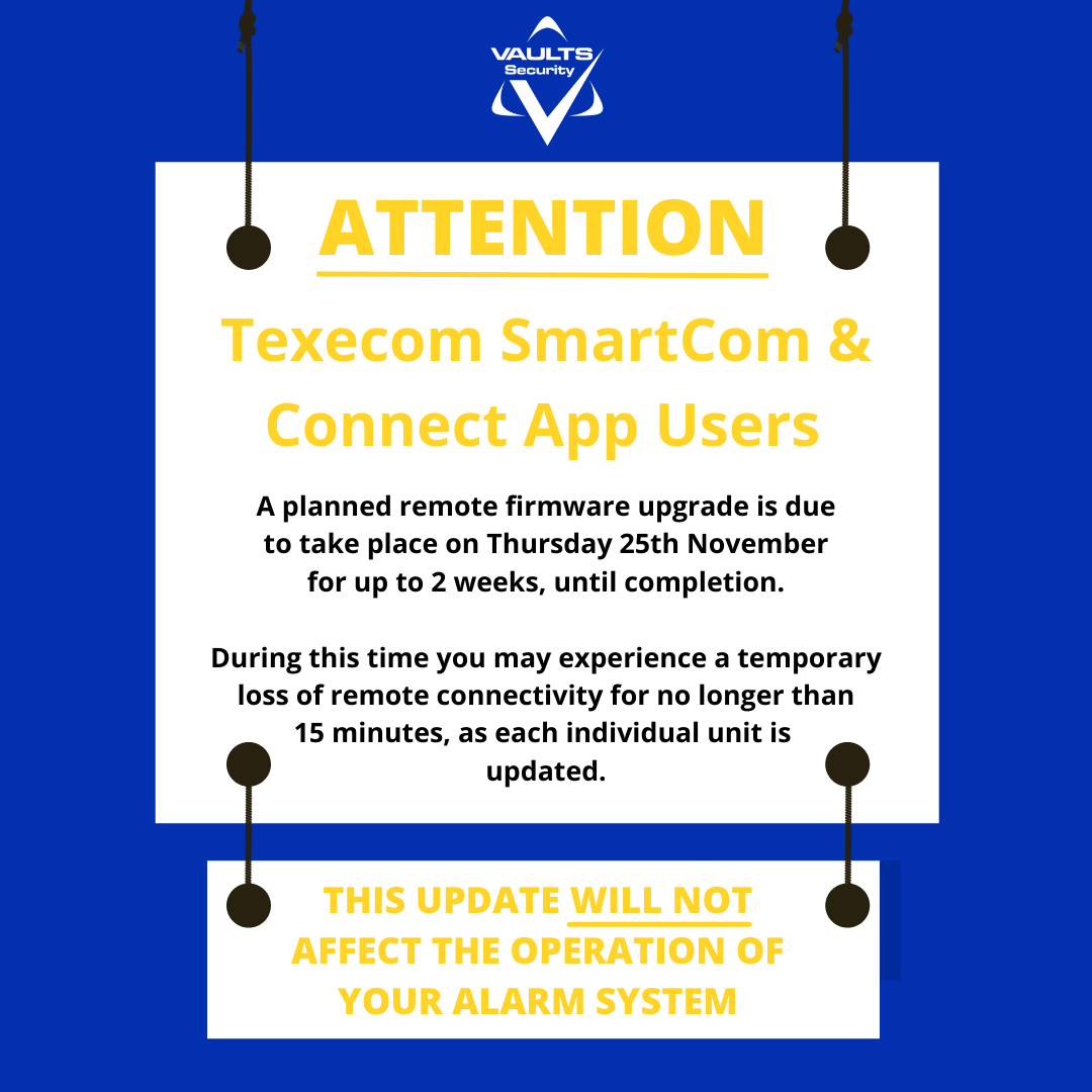Texecom SmartCom and Connect App Users - Vaults Security